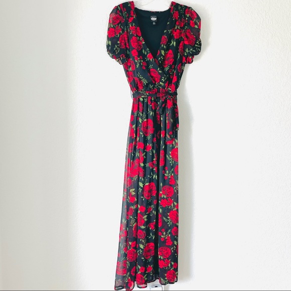 Disney | Dresses | Disney Pixar Coco Limited Red Floral Dress | Poshmark